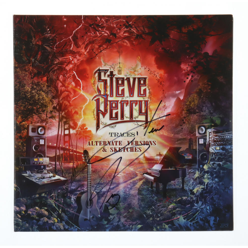 Steve Perry Signed "Traces" Vinyl Record Album Cover (AutographCOA ...