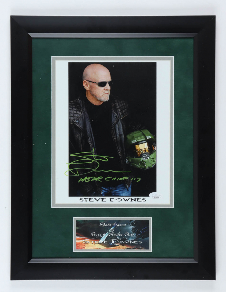 Steve Downes Signed "Halo" Custom Framed Photo Inscribed "Master Chief ...
