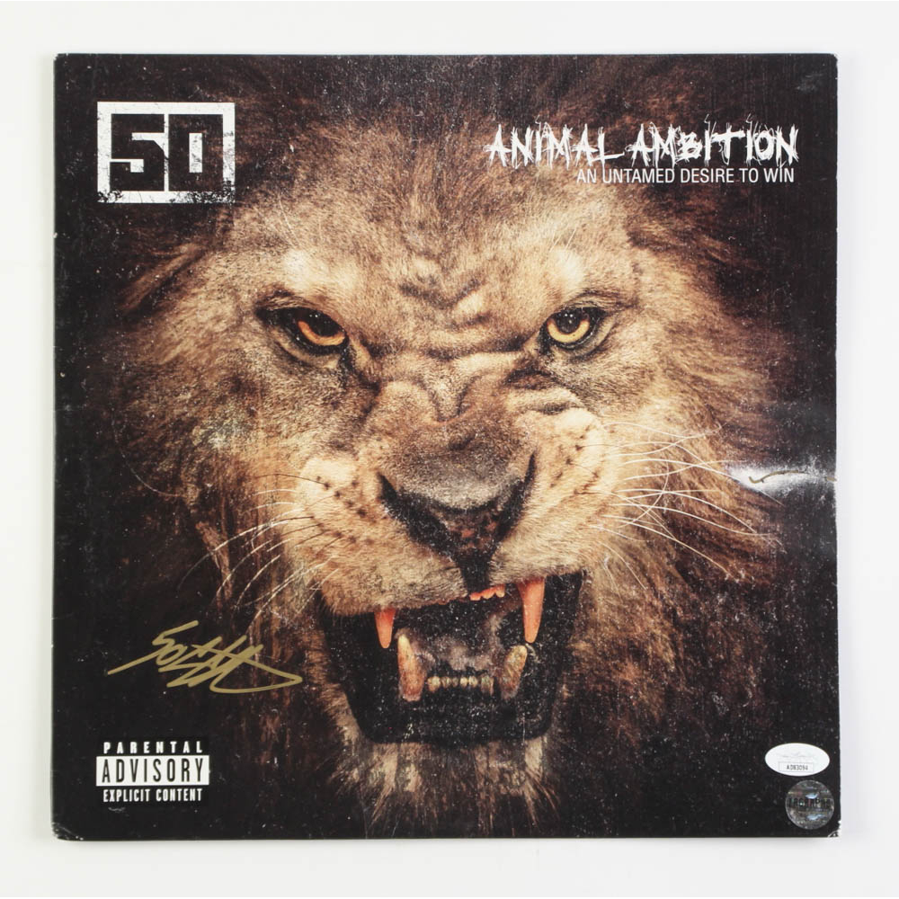 50 Cent Signed "Animal Ambition: An Untamed Desire to Win" Vinyl Record ...