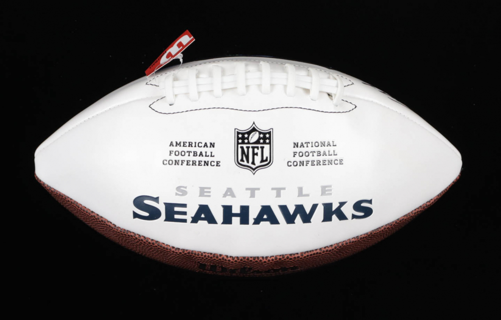 Tyler Lockett Signed Seahawks Logo Football (JSA) | Pristine Auction