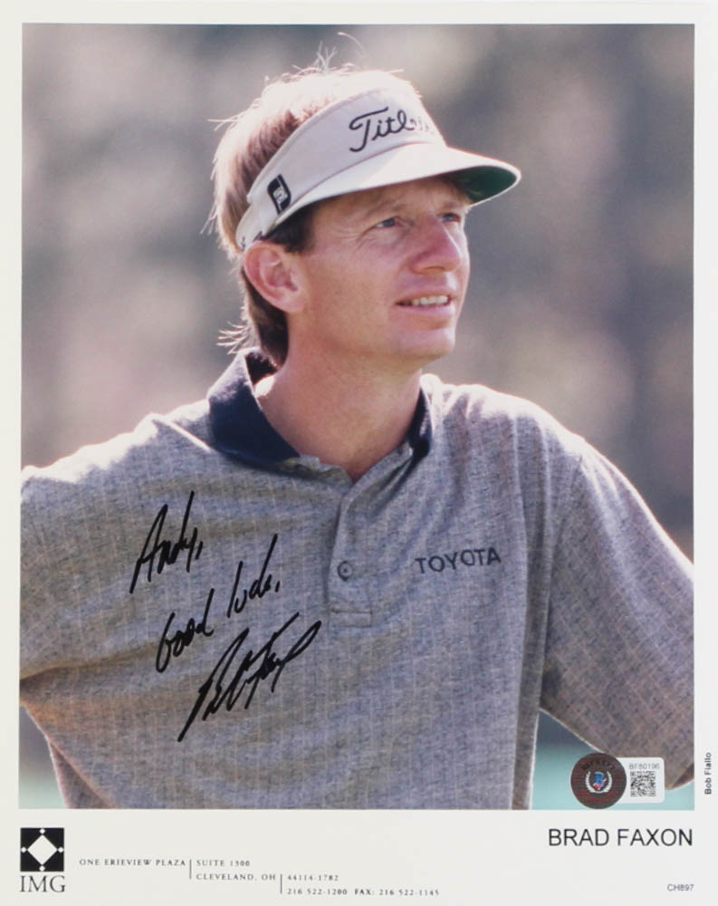 Brad Faxon Signed 8x10 Photo Inscribed "Good Luck" (Beckett) | Pristine ...