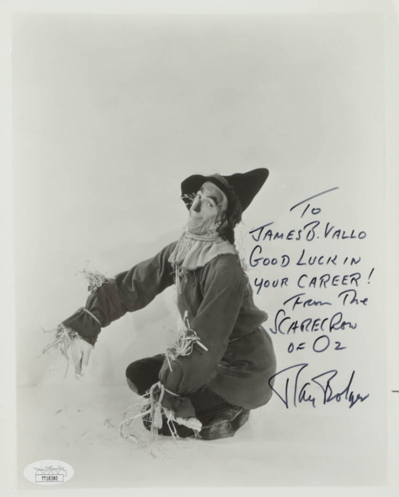 Ray Bolger Signed "The Wizard of Oz" 8x10 Photo Inscribed "Good Luck In ...