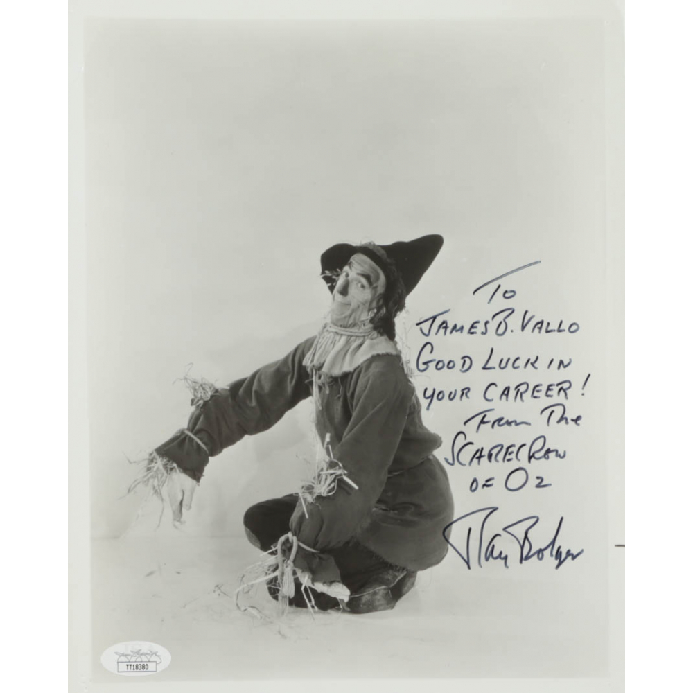 Ray Bolger Signed "The Wizard of Oz" 8x10 Photo Inscribed "Good Luck In ...
