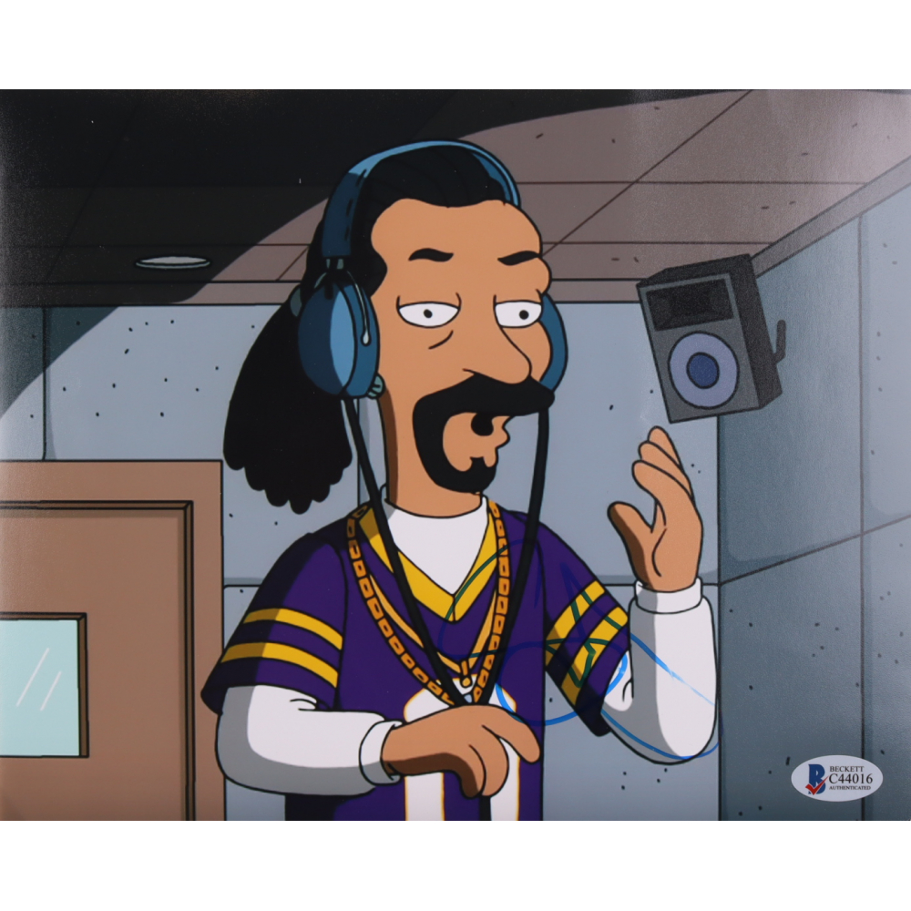 Snoop Dogg Signed The Simpsons 8x10 Photo Beckett Pristine Auction