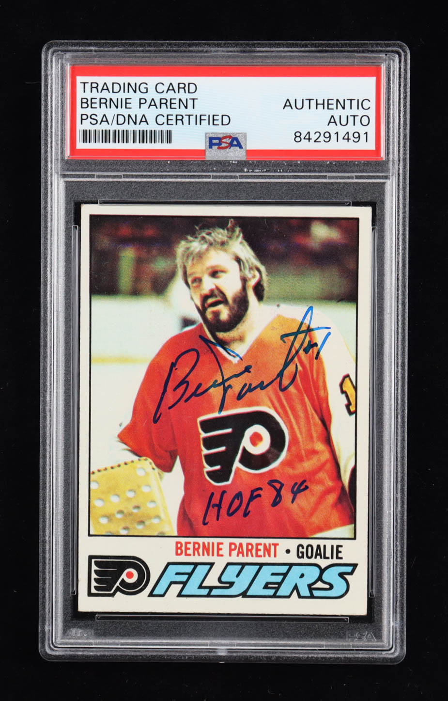 Bernie Parent Signed 1977-78 Topps #65 Inscribed "HOF 84" (PSA ...