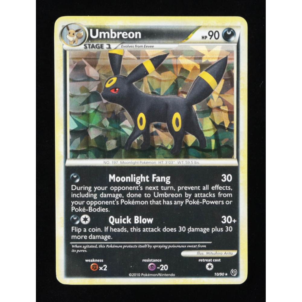 Umbreon 2010 Pokemon HeartGold & SoulSilver Undaunted #10 Holo ...