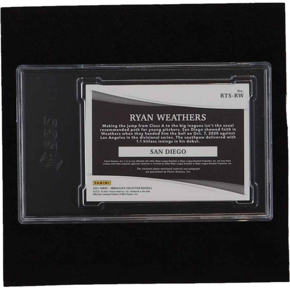Ryan Weathers 2021 Immaculate Collection Rookie Triple Memorabilia ...