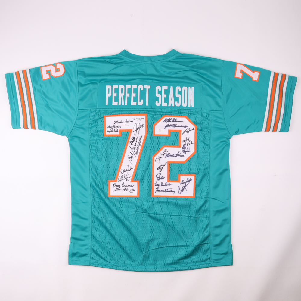 1972 Miami Dolphins "Perfect Season" Jersey Signed by (25) with Mercury ...