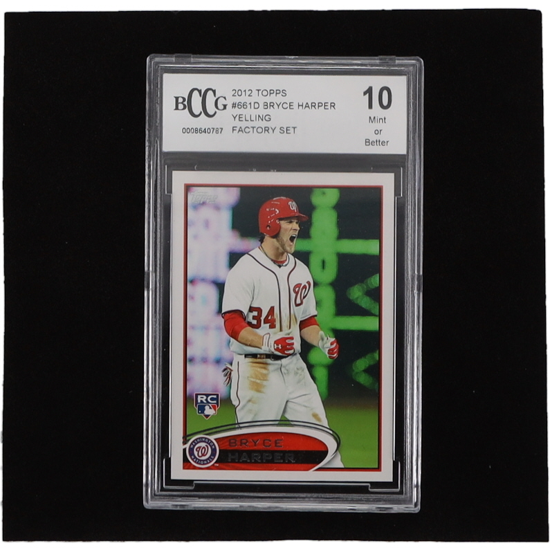 Bryce Harper 2012 Topps #661D Yelling / Factory set RC (BCCG 10 ...