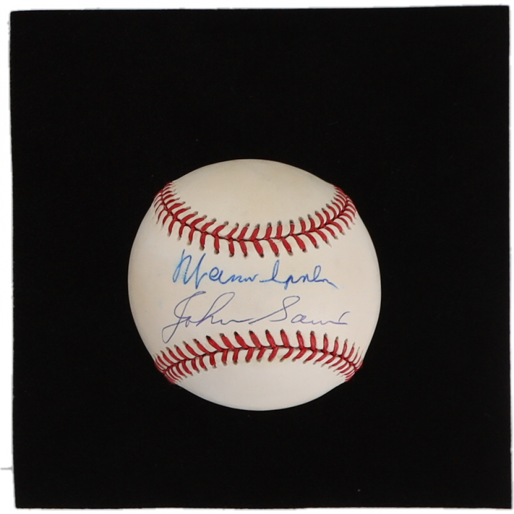 Warren Spahn & Johnny Sain Signed ONL Baseball (JSA) | Pristine Auction