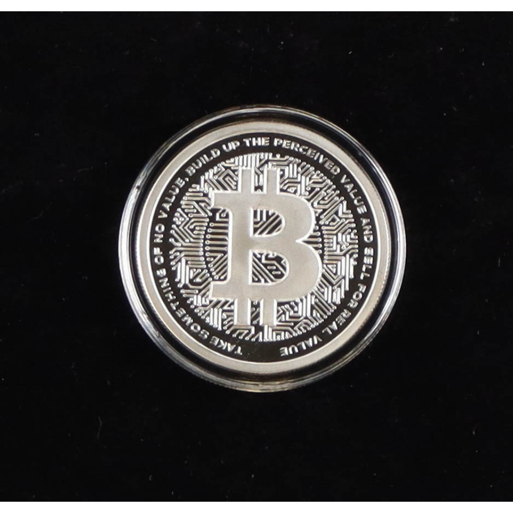 1 oz. .999 Fine Silver LE "Bitcoin" Bullion Round | Pristine Auction