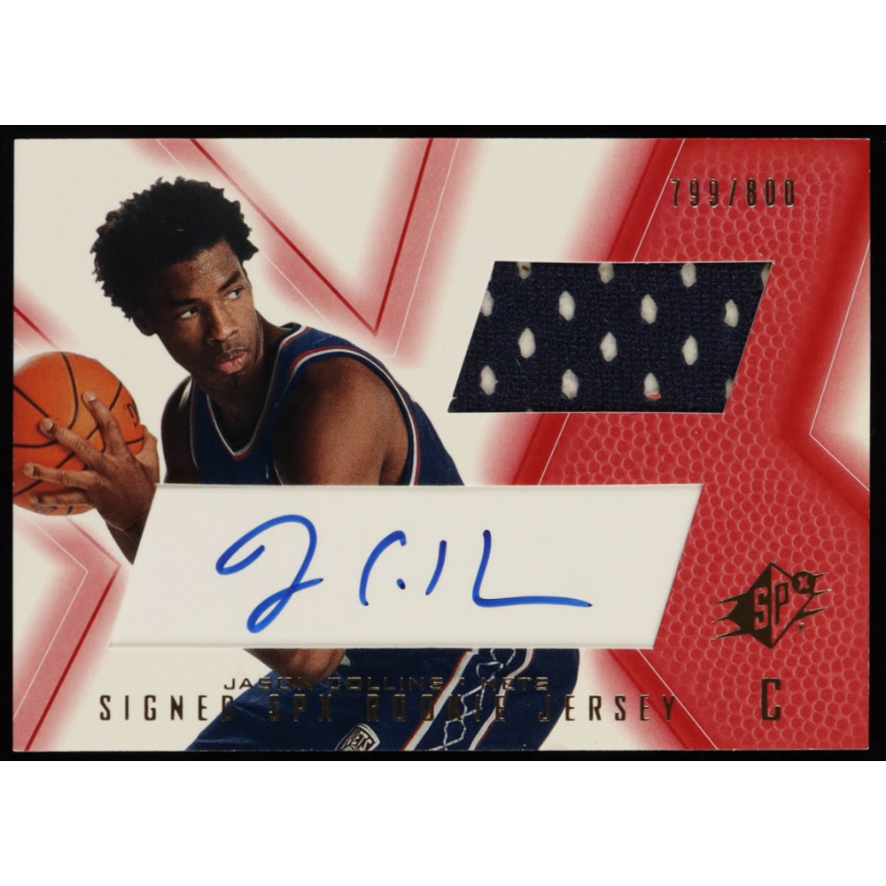 Jason Collins 2001-02 SPx #97A JSY AU RC #799/800 | Pristine Auction
