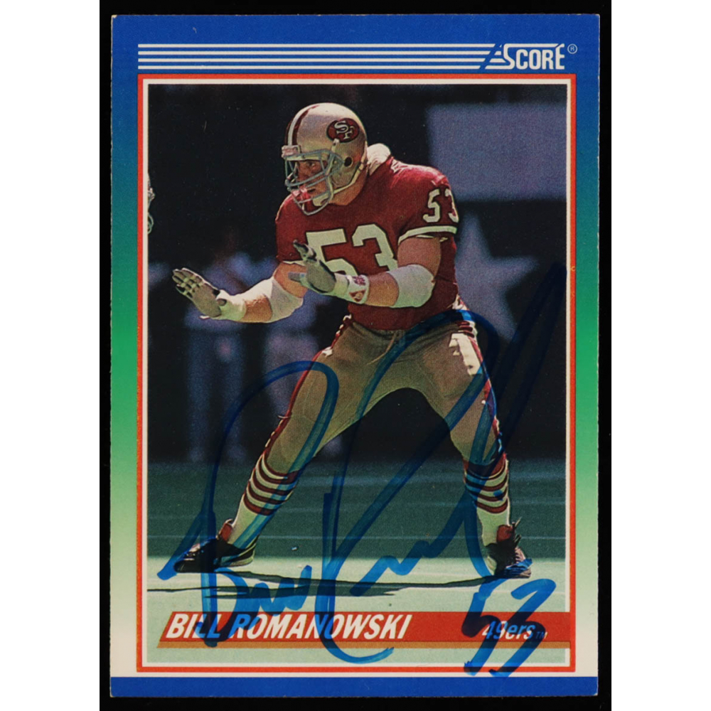 Bill Romanowski Signed 1990 Score #408 RC (JSA) | Pristine Auction