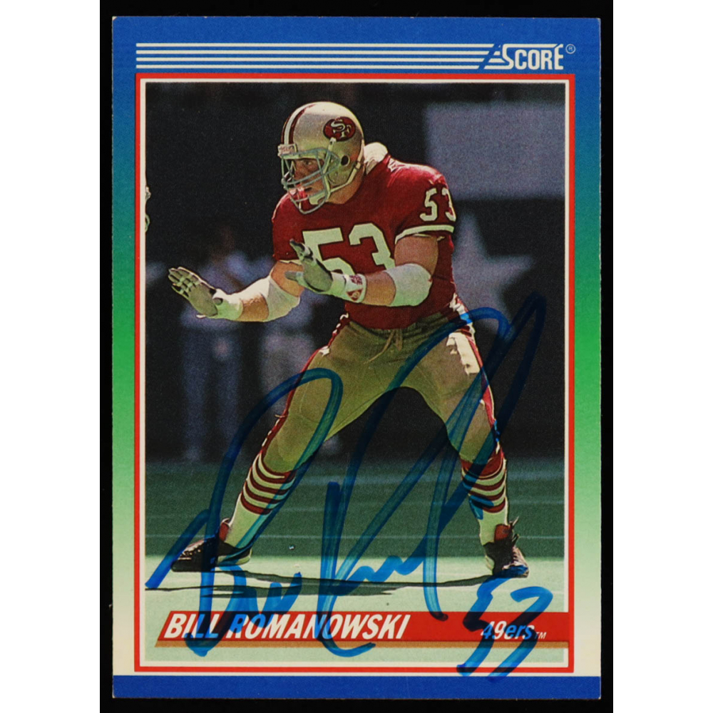 Bill Romanowski Signed 1990 Score #408 RC (JSA) | Pristine Auction