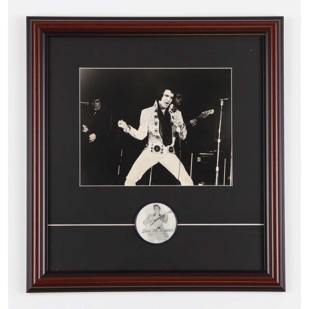 Elvis Presley Custom Framed Photo Display with 1960's Vari-Vue Blinker ...