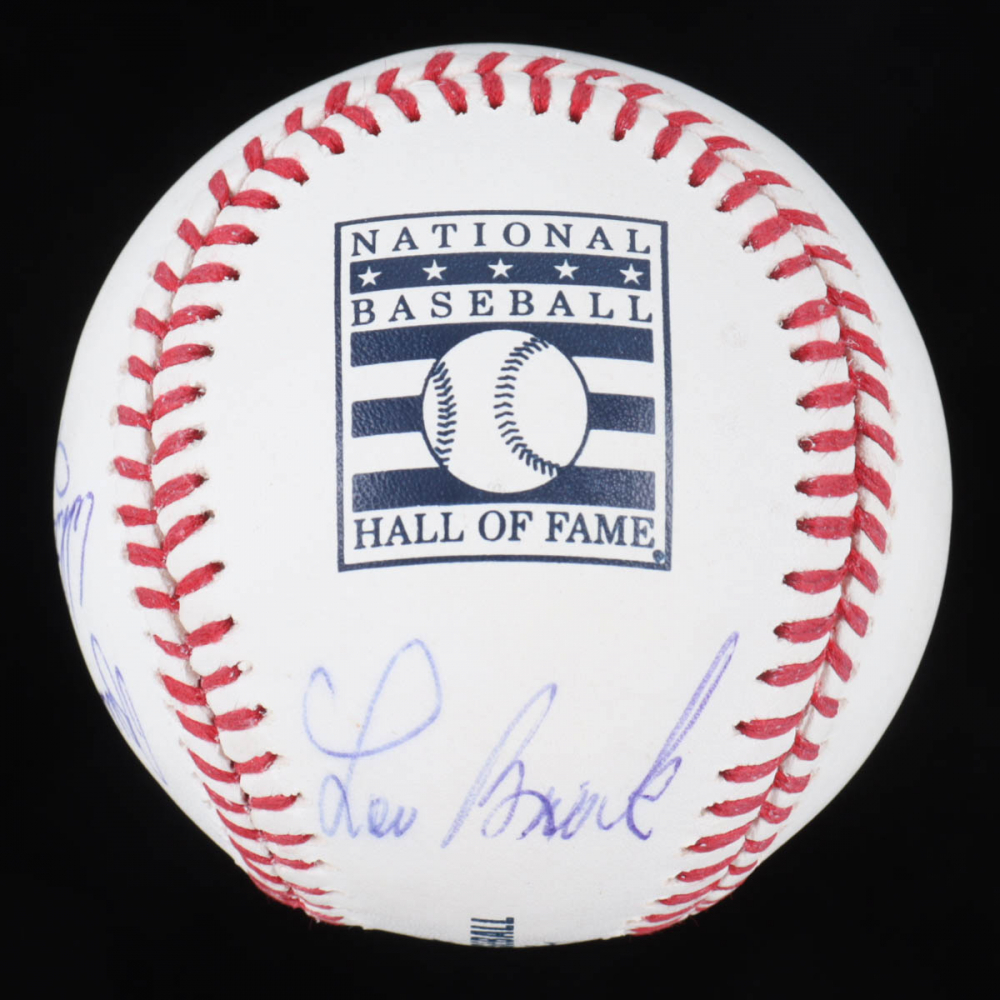 OML Hall of Fame Logo Baseball Signed by (4) with Lou Brock, Whitey ...