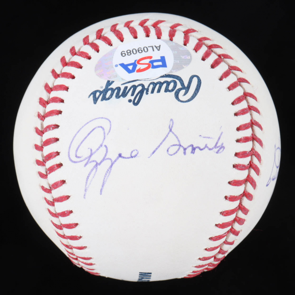 OML Hall of Fame Logo Baseball Signed by (4) with Lou Brock, Whitey ...