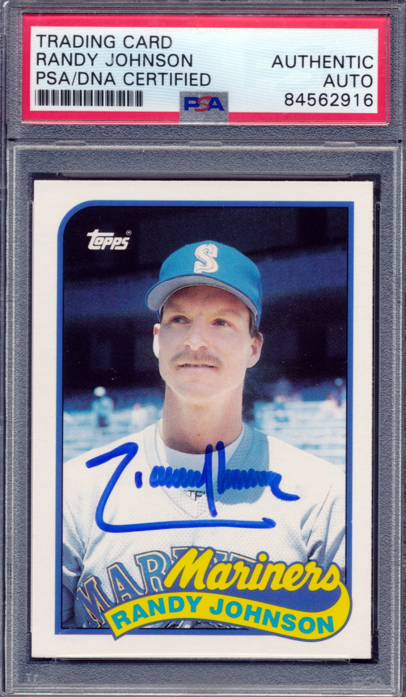 Randy Johnson Signed 1989 Topps Traded #57T RC (PSA) | Pristine Auction