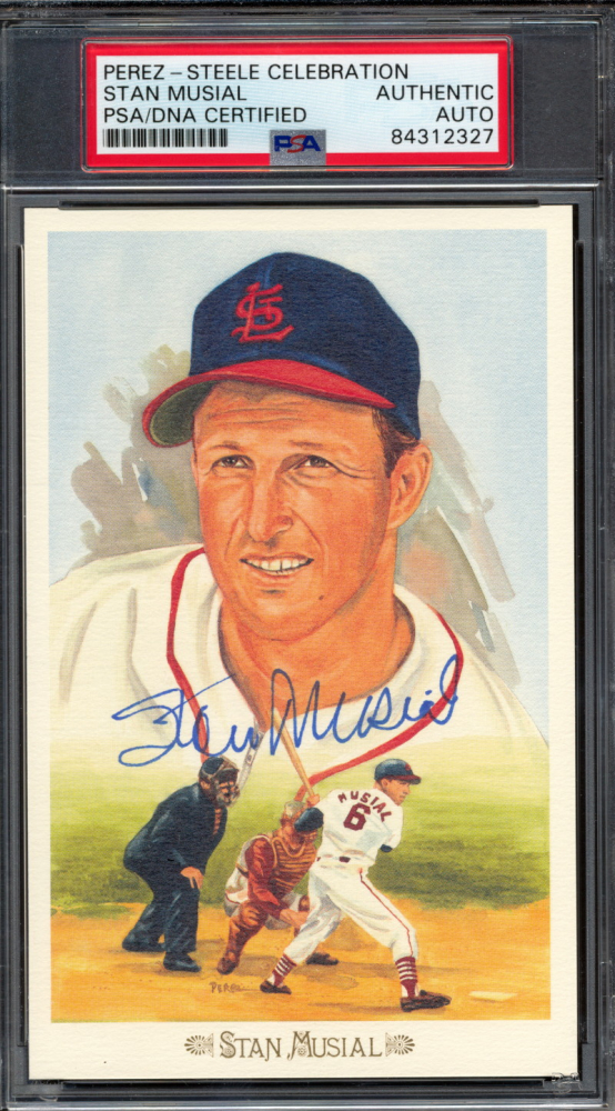 Stan Musial Signed LE 1980-02 Perez-Steele Celebration Postcards #33 ...