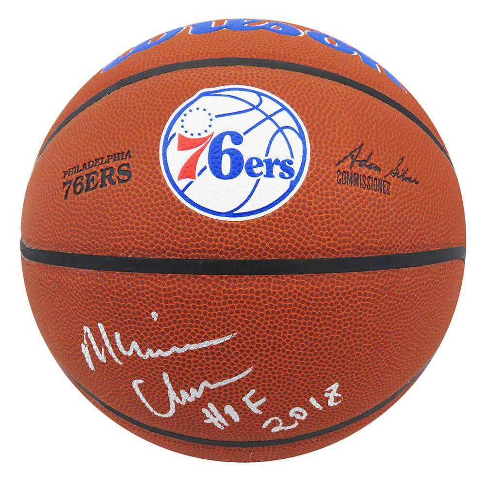 Maurice Cheeks Signed 76ers Logo NBA Basketball Inscribed "HOF 2018 ...