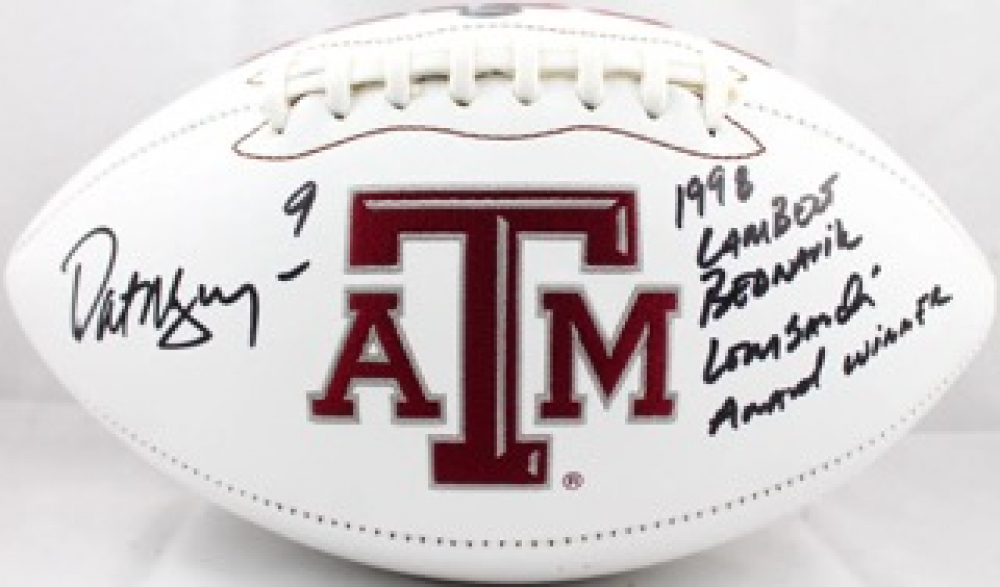 Dat Nguyen Signed Texas A&M Aggies Logo Football Inscribed "1998 ...