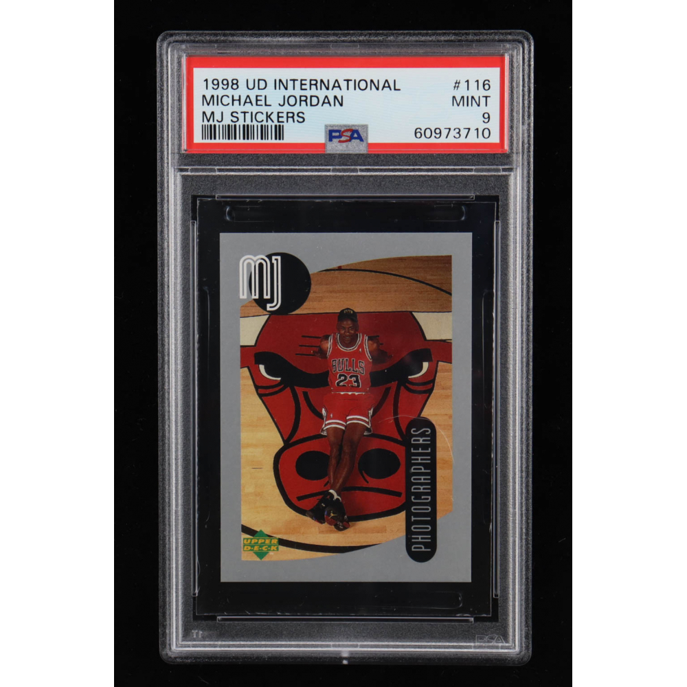 Michael Jordan 1998 Upper Deck MJ Sticker Collection #116 (PSA 9 ...