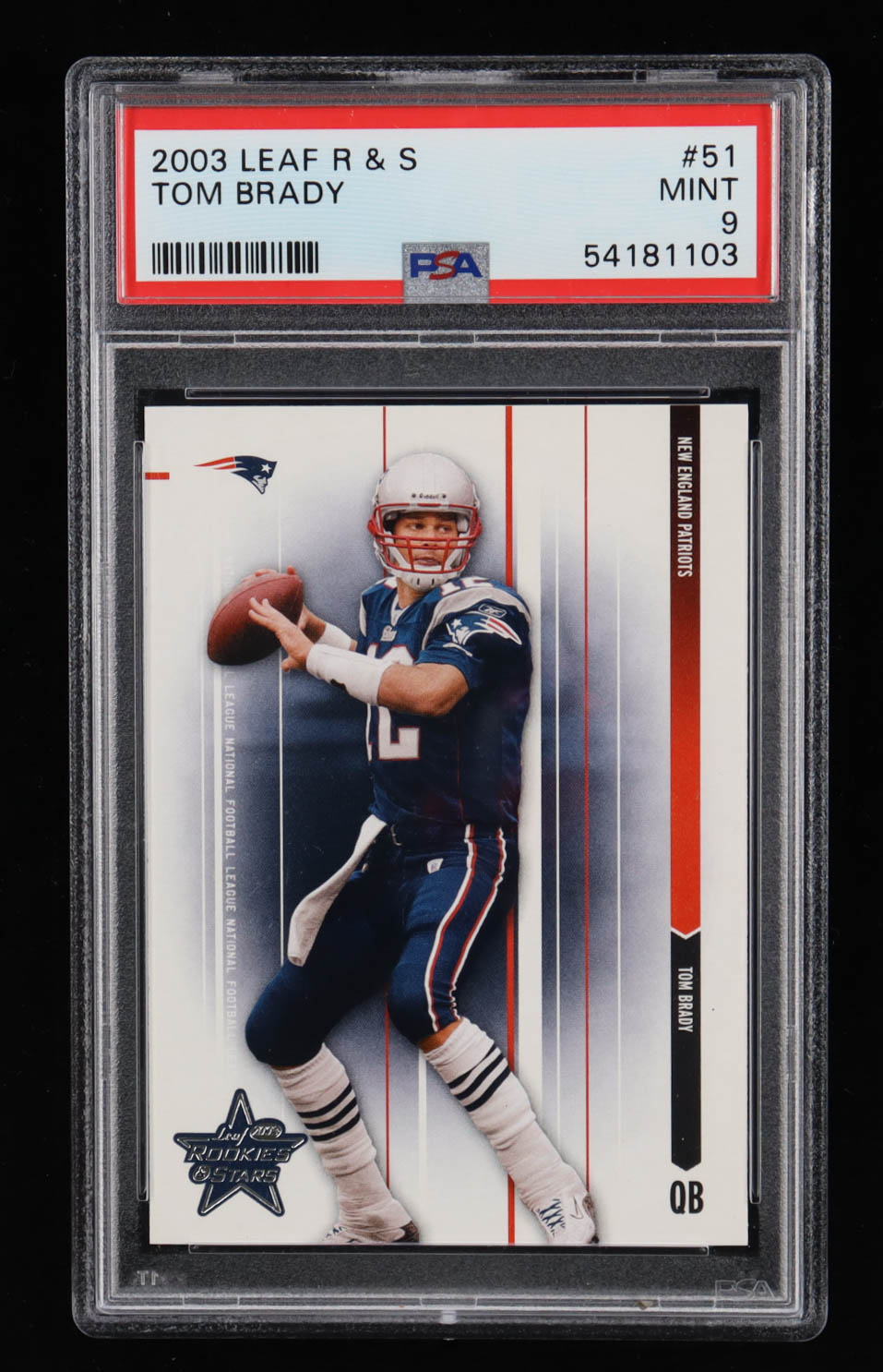 Tom Brady 2003 Leaf Rookies & Stars #51 (PSA 9) | Pristine Auction