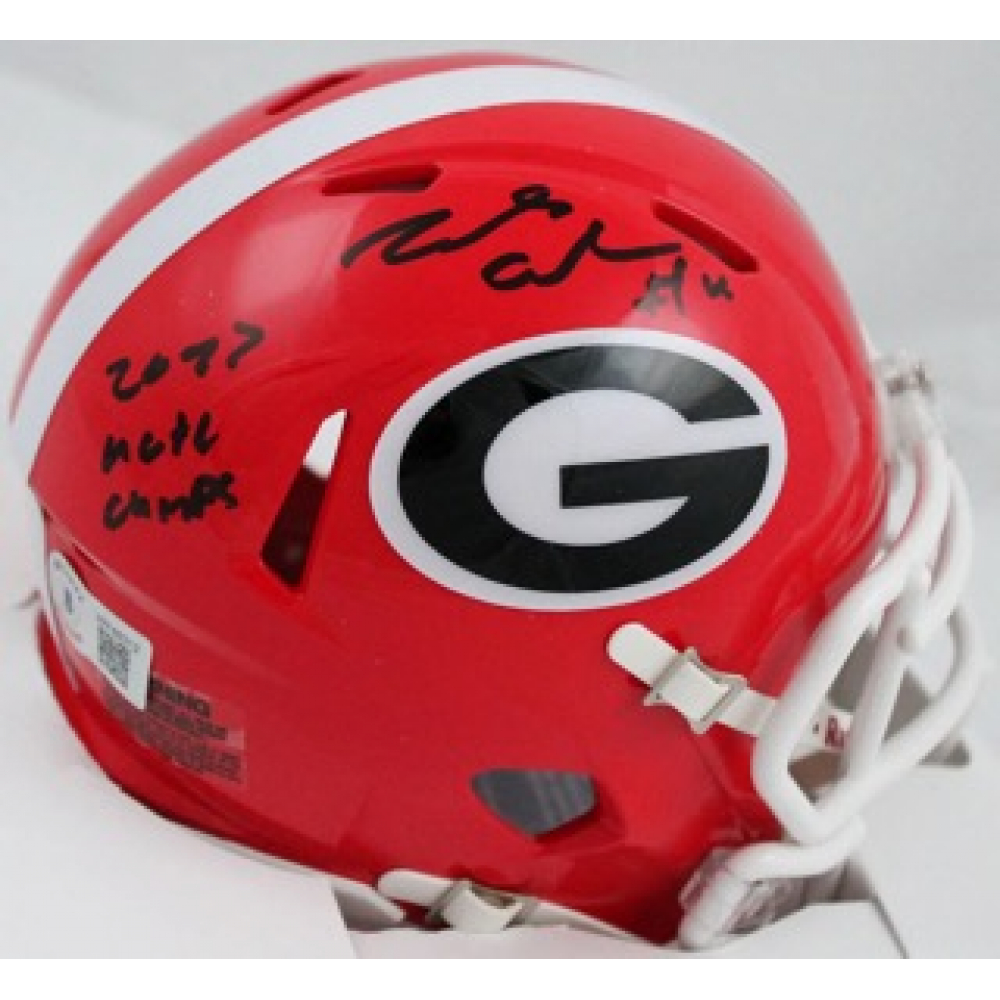 James Cook Signed Georgia Bulldogs Speed Mini Helmet Inscribed "2021 ...