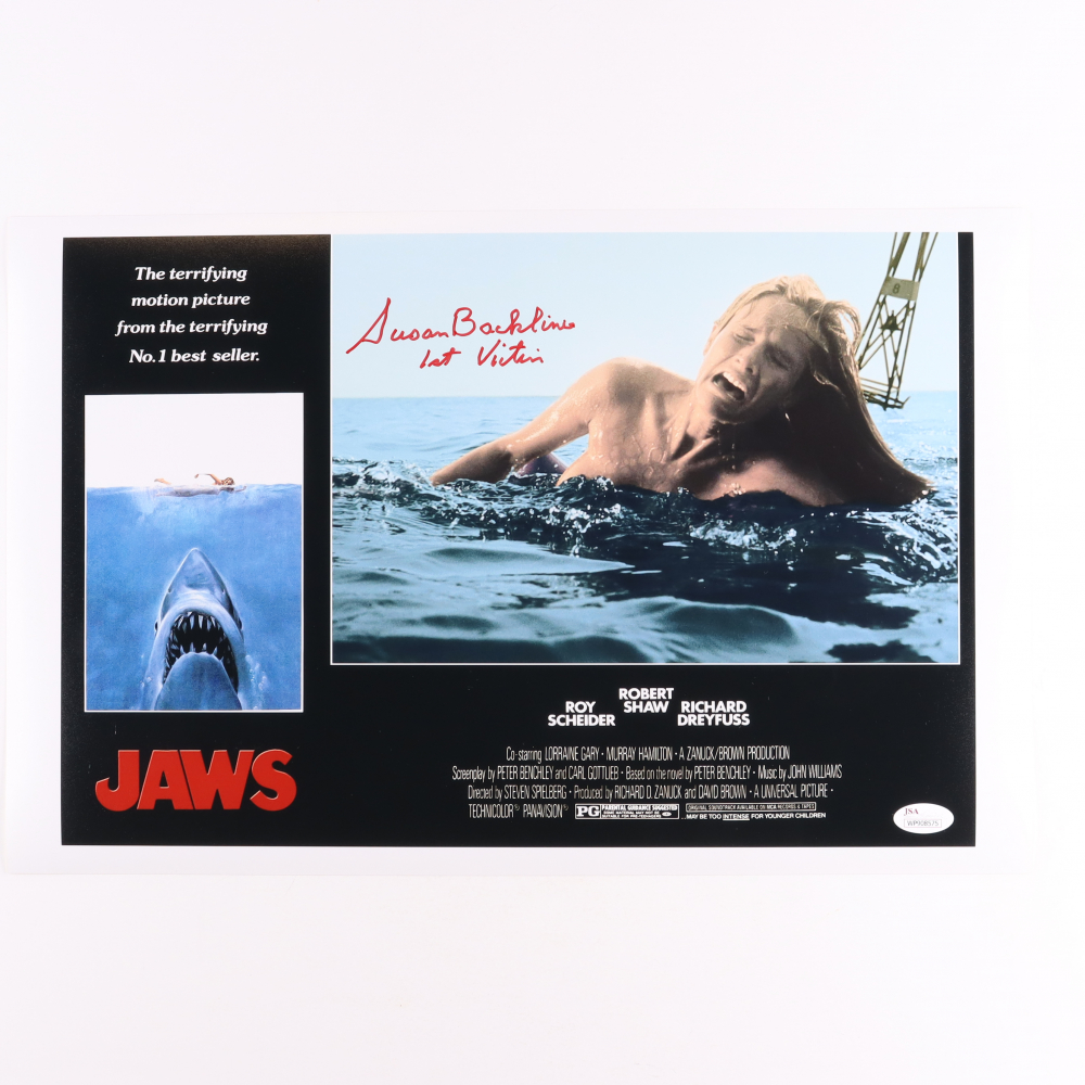 Susan Backlinie Signed "Jaws" 11x17 Photo Inscribed "1st Victim" (JSA) | Pristine Auction