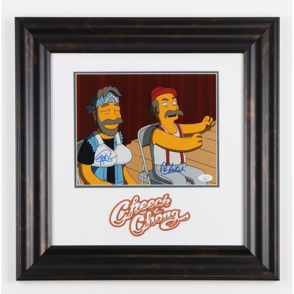 Tommy Chong & Cheech Marin Signed "The Simpsons" 18x18 Custom Framed ...