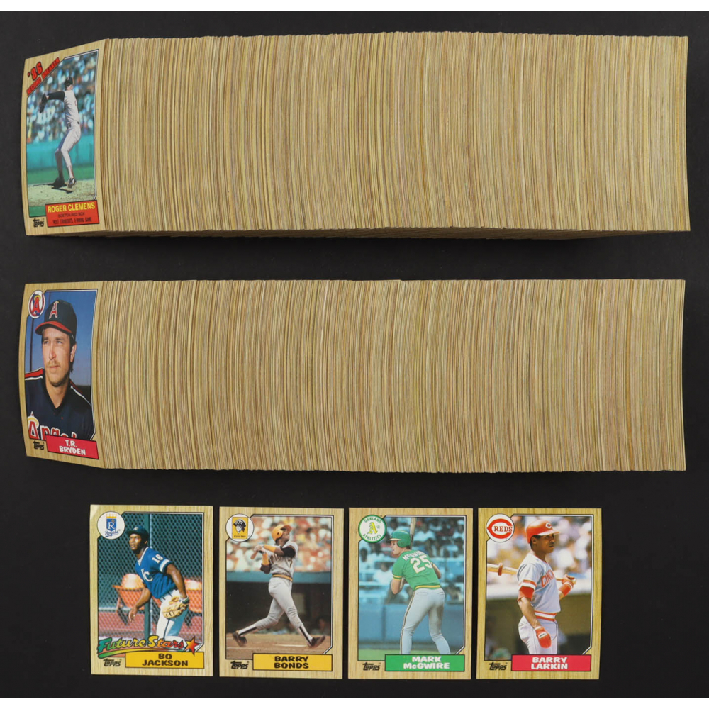 1987 Topps Baseball Complete Set Of (792) Cards With Barry Bonds #320