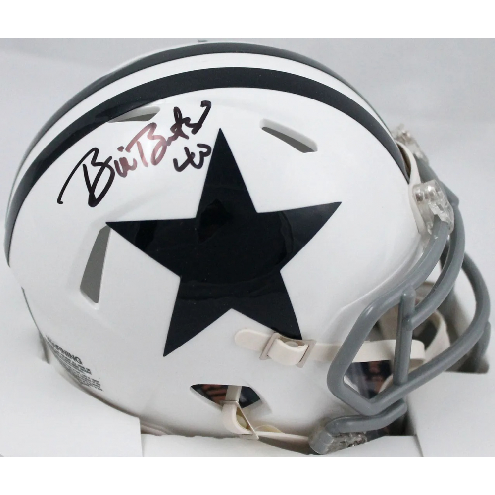Bill Bates Signed Cowboys Speed Mini Helmet (Prova) | Pristine Auction