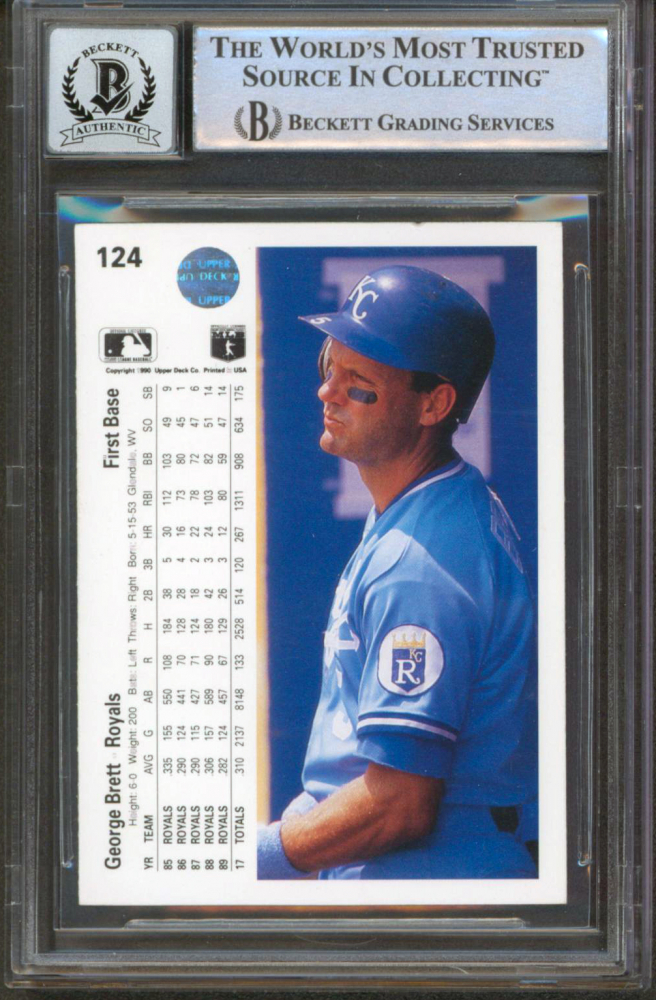 George Brett Signed 1990 Upper Deck #124 (BGS) | Pristine Auction