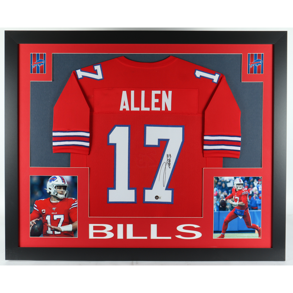 Josh Allen Signed Custom Framed Jersey Display (Beckett) | Pristine Auction