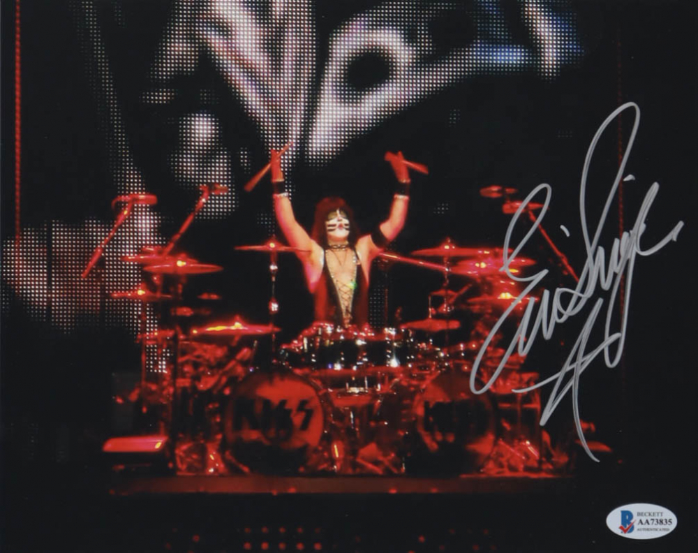 Eric Singer Signed "Kiss" 8x10 Photo (Beckett) | Pristine Auction
