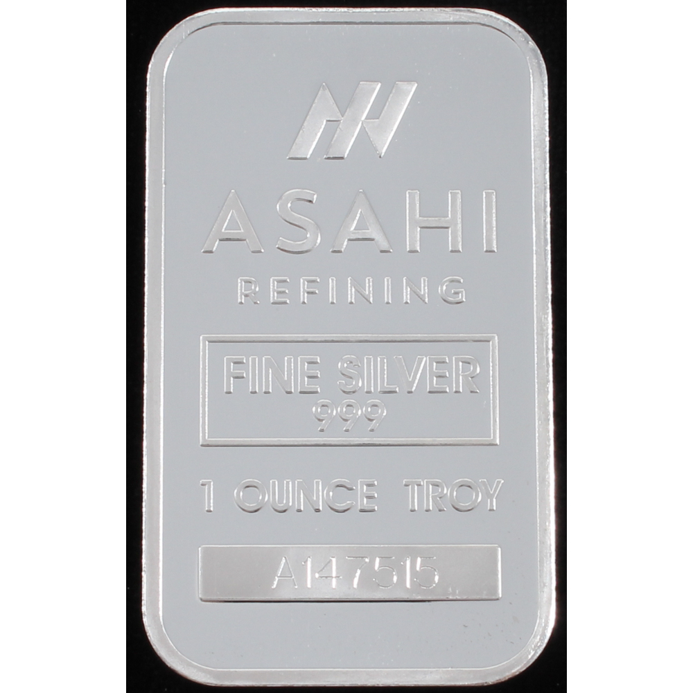 1 Oz .999 Fine Silver ASAHI Refining Silver Bullion Bar | Pristine Auction