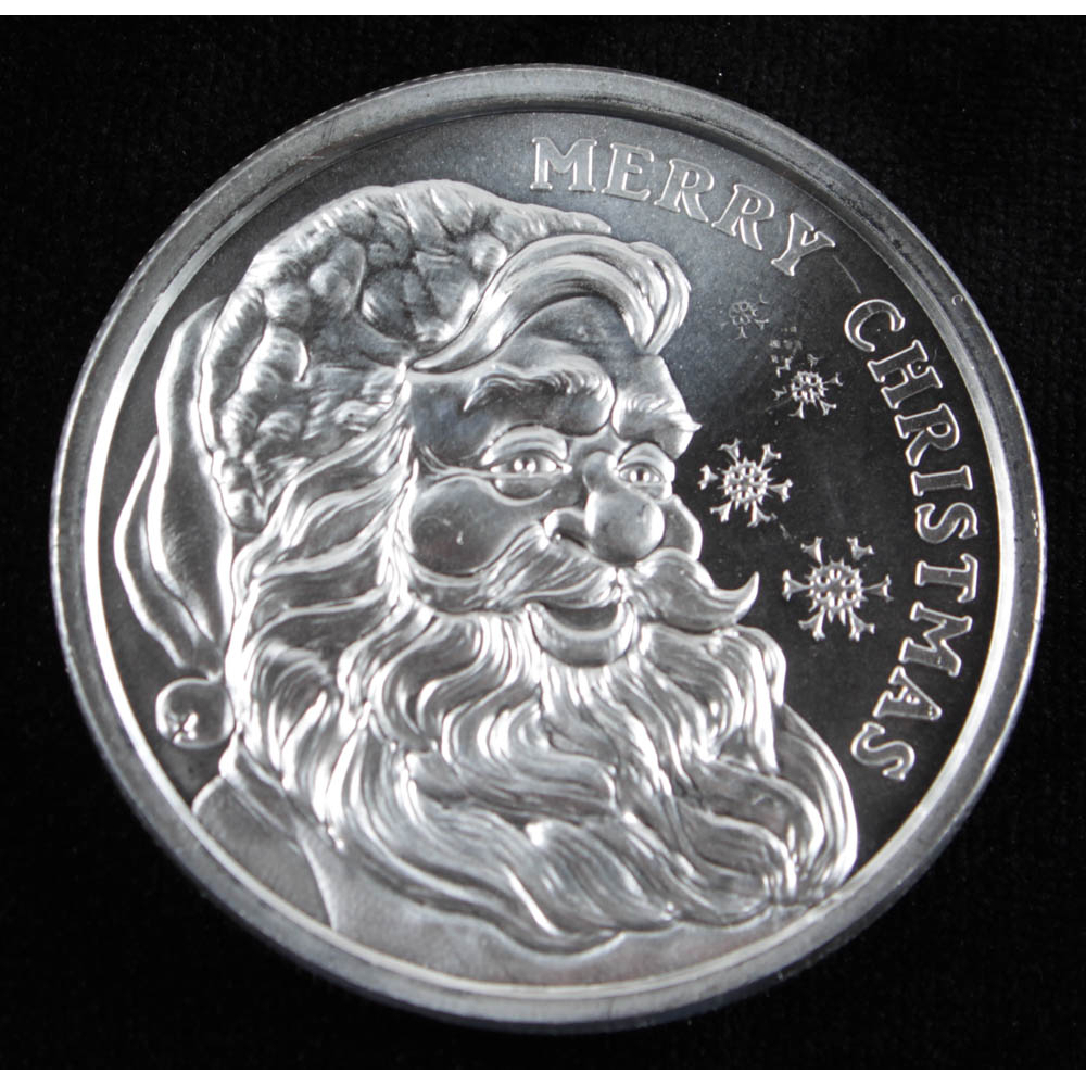 2020 Merry Christmas Santa Clause One Troy Ounce Silver Coin | Pristine ...