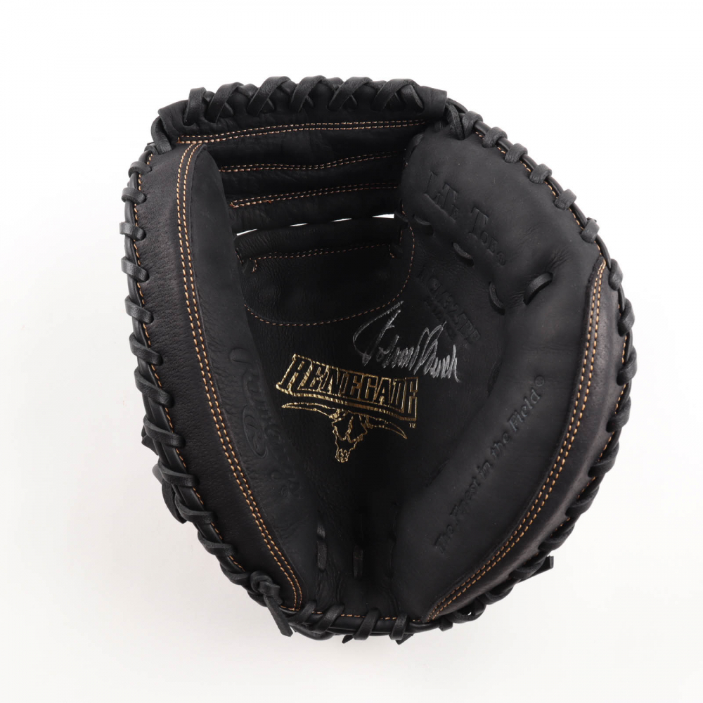 Johnny Bench Signed Rawlings Baseball Glove with Display Case (Fanatics ...