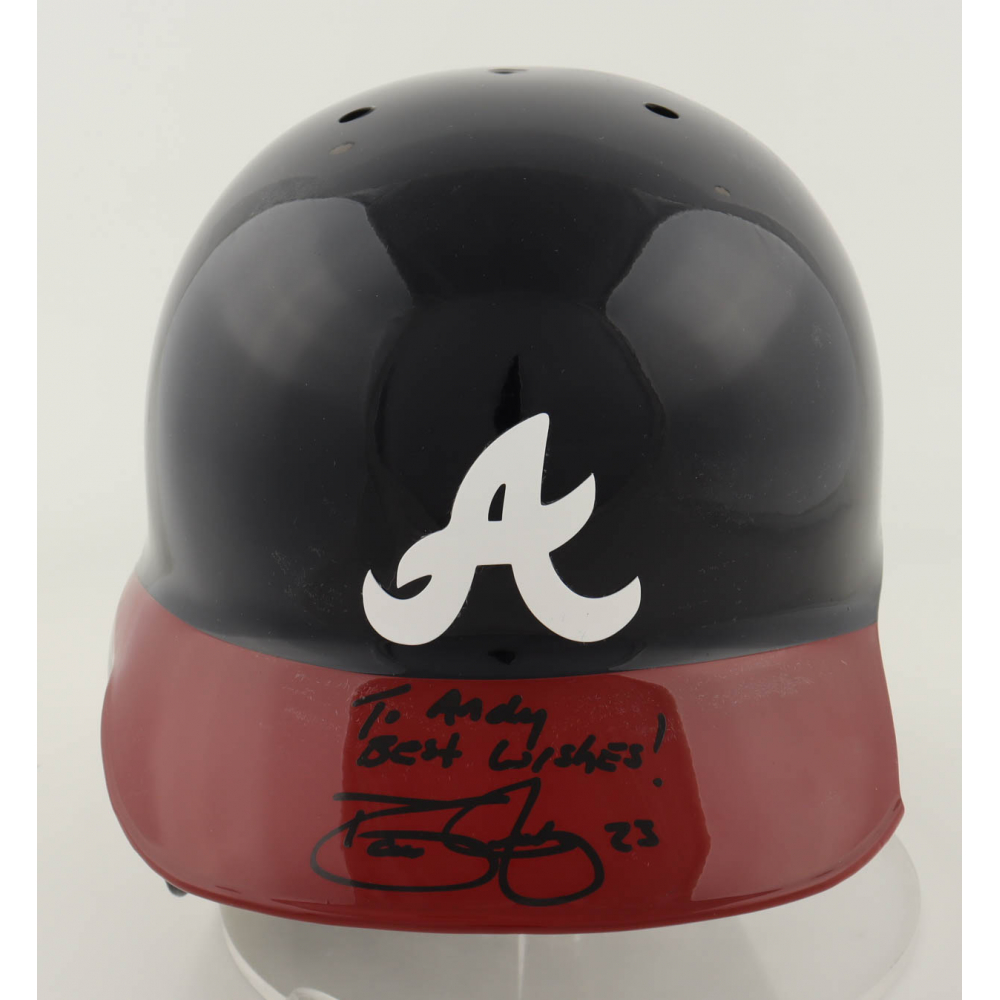 Dave Justice Signed Braves Full-Size Authentic On-Field Batting Helmet ...