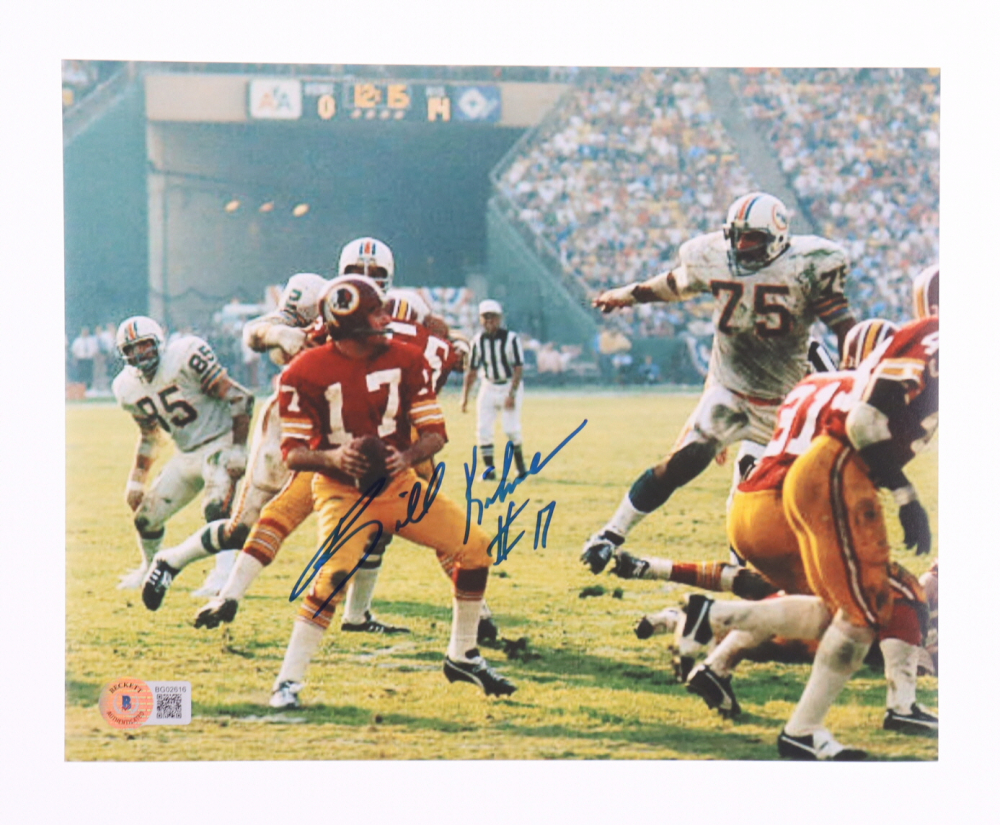 Billy Kilmer Signed Redskins 8x10 Photo (Beckett) | Pristine Auction