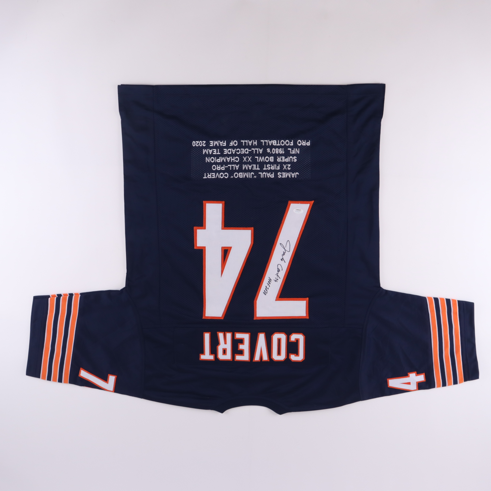 Jim Covert Signed Career Highlight Stat Jersey Inscribed "HOF 2020 ...
