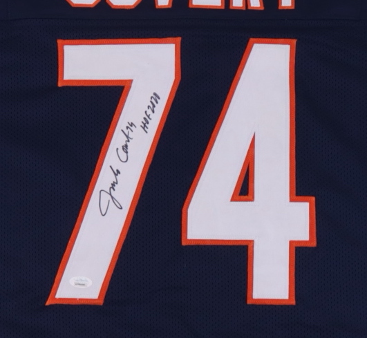 Jim Covert Signed Career Highlight Stat Jersey Inscribed "HOF 2020 ...