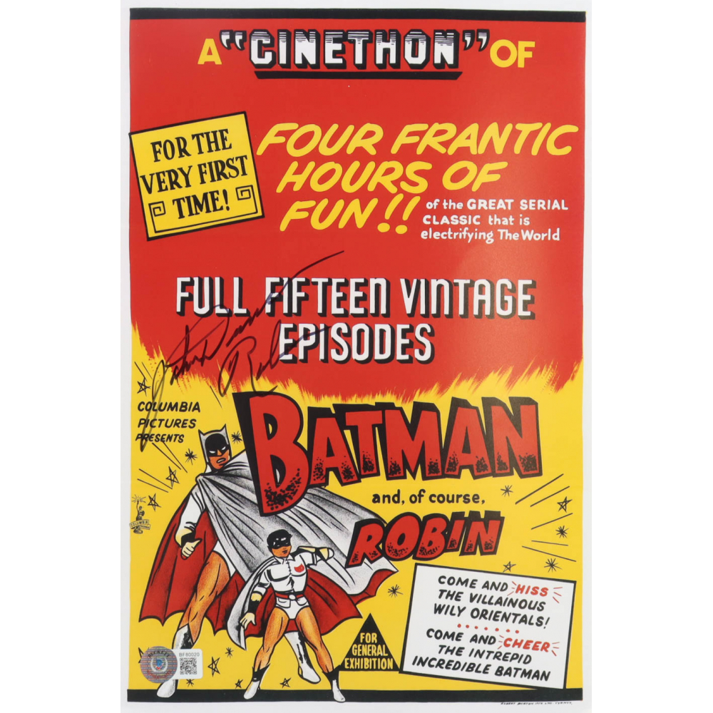 Johnny Duncan Signed "Batman & Robin" 8x11 Poster Print Inscribed ...