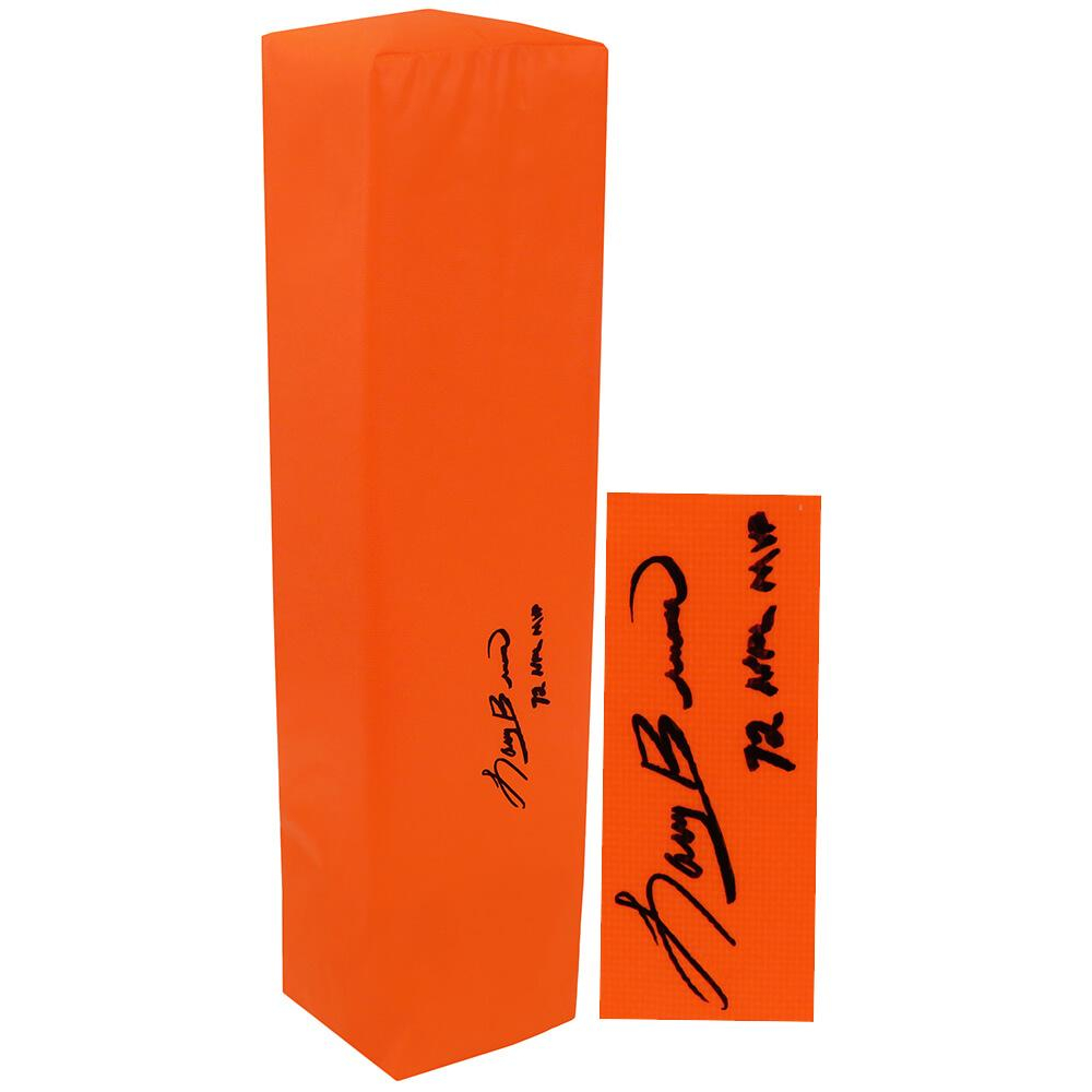 Larry Brown Signed End Zone Pylon Inscribed "72 NFL MVP" (Schwartz ...
