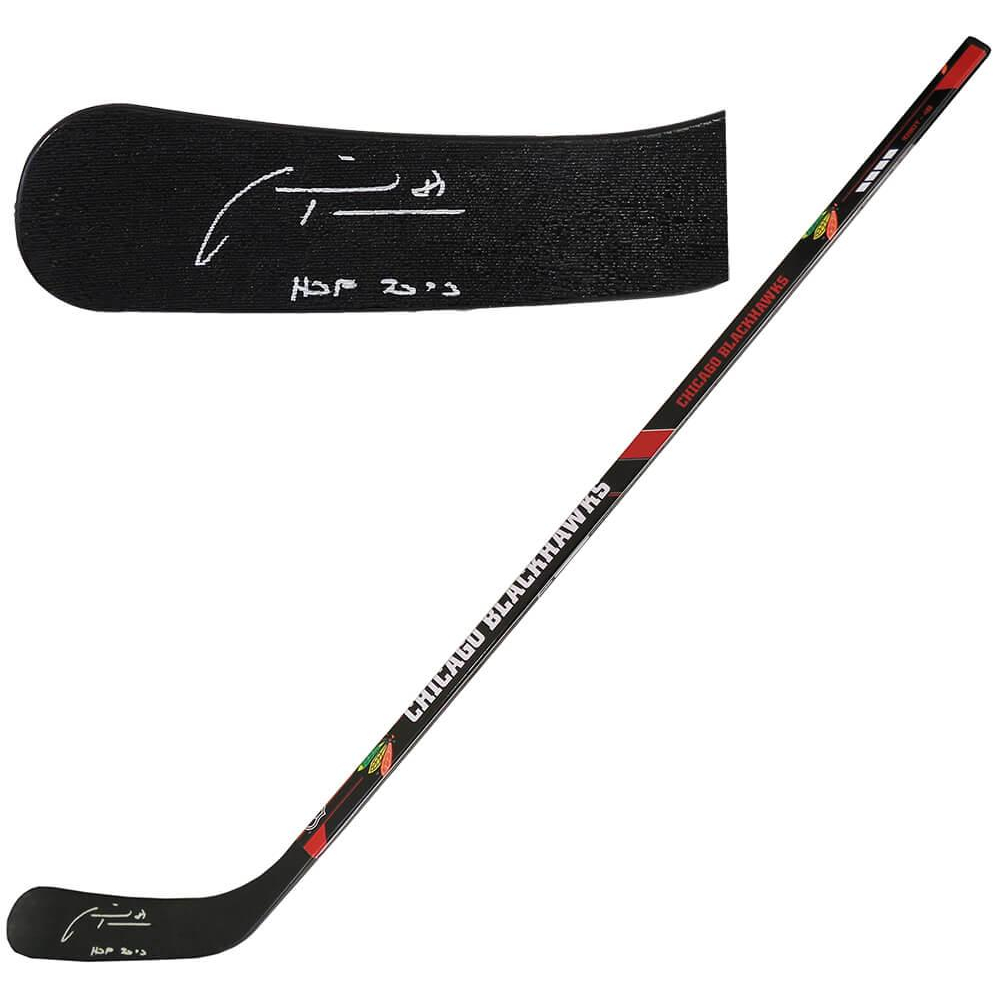 Marian Hossa Signed Franklin Blackhawks Logo Hockey Stick Inscribed ...