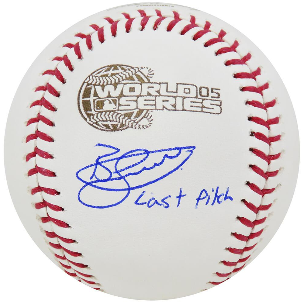 Bobby Jenks Signed 2005 World Series Logo Baseball Inscribed "Last ...