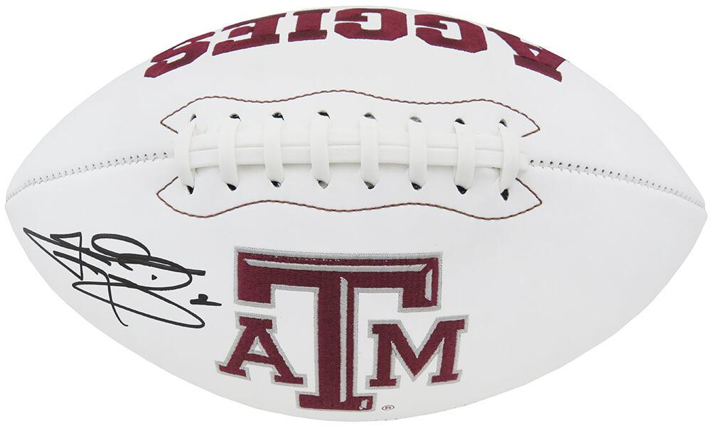 Johnny Manziel Signed Texas A&M Aggies Logo Football (Schwartz ...