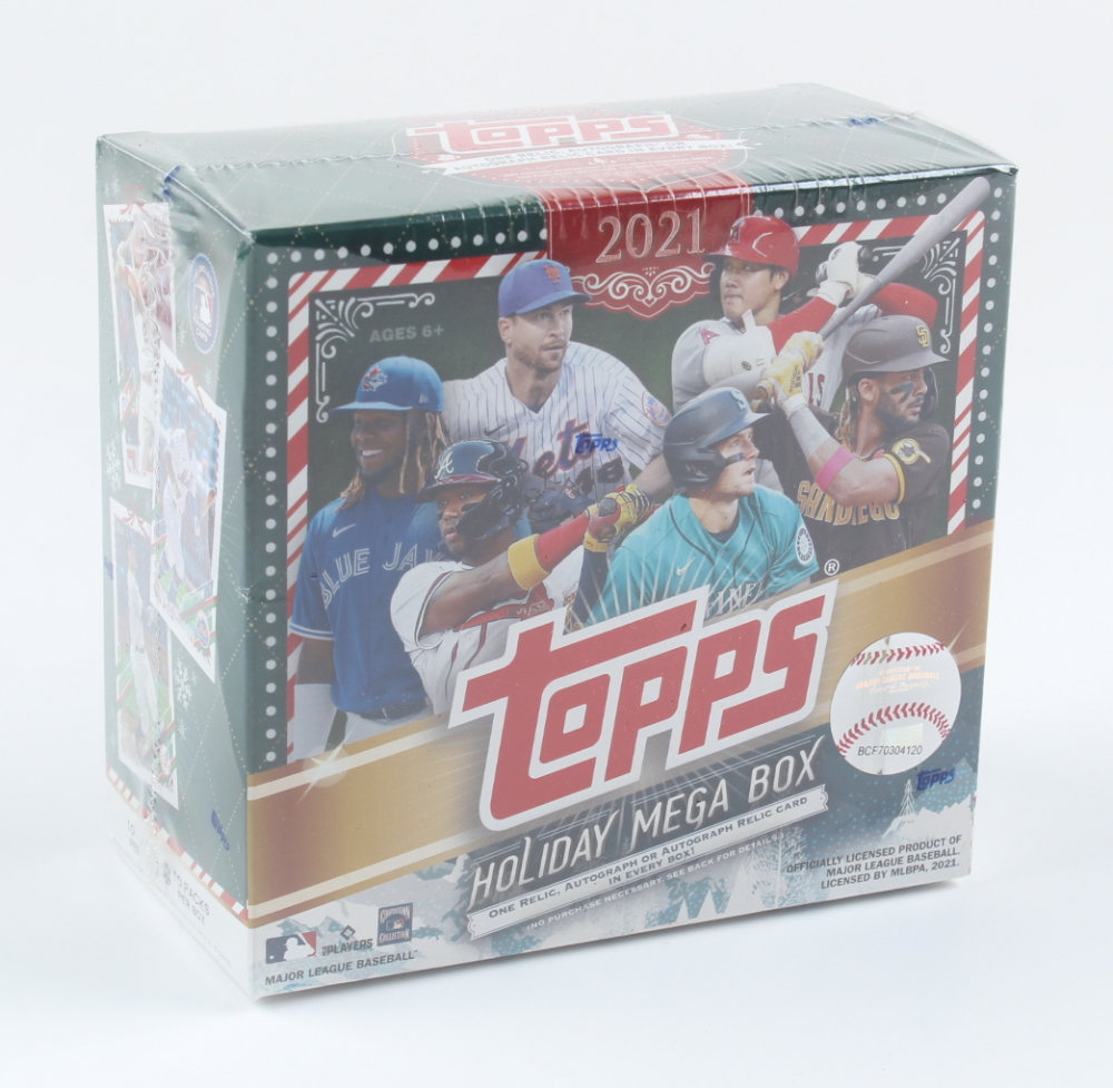 2021 Topps Holiday Baseball Mega Box with (10) Packs | Pristine Auction