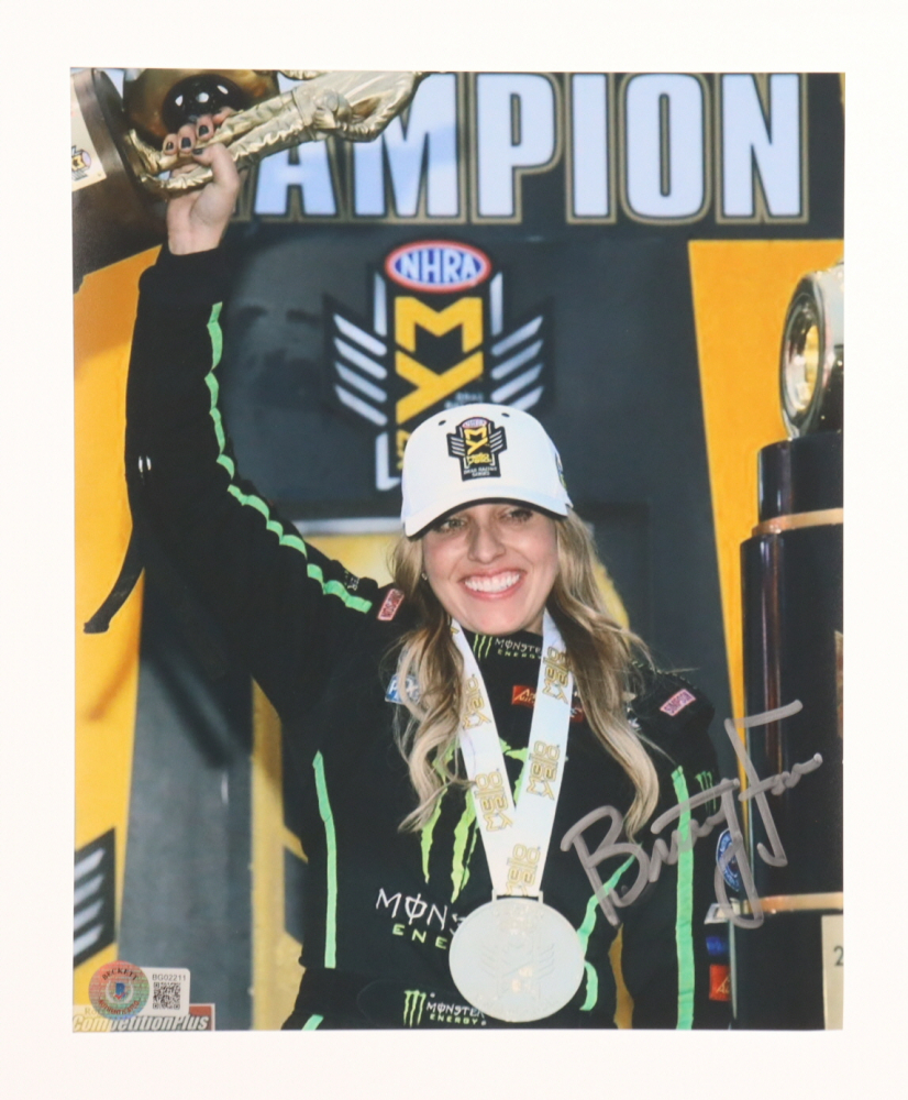 Brittany Force Signed NHRA 8x10 Photo (Beckett) | Pristine Auction