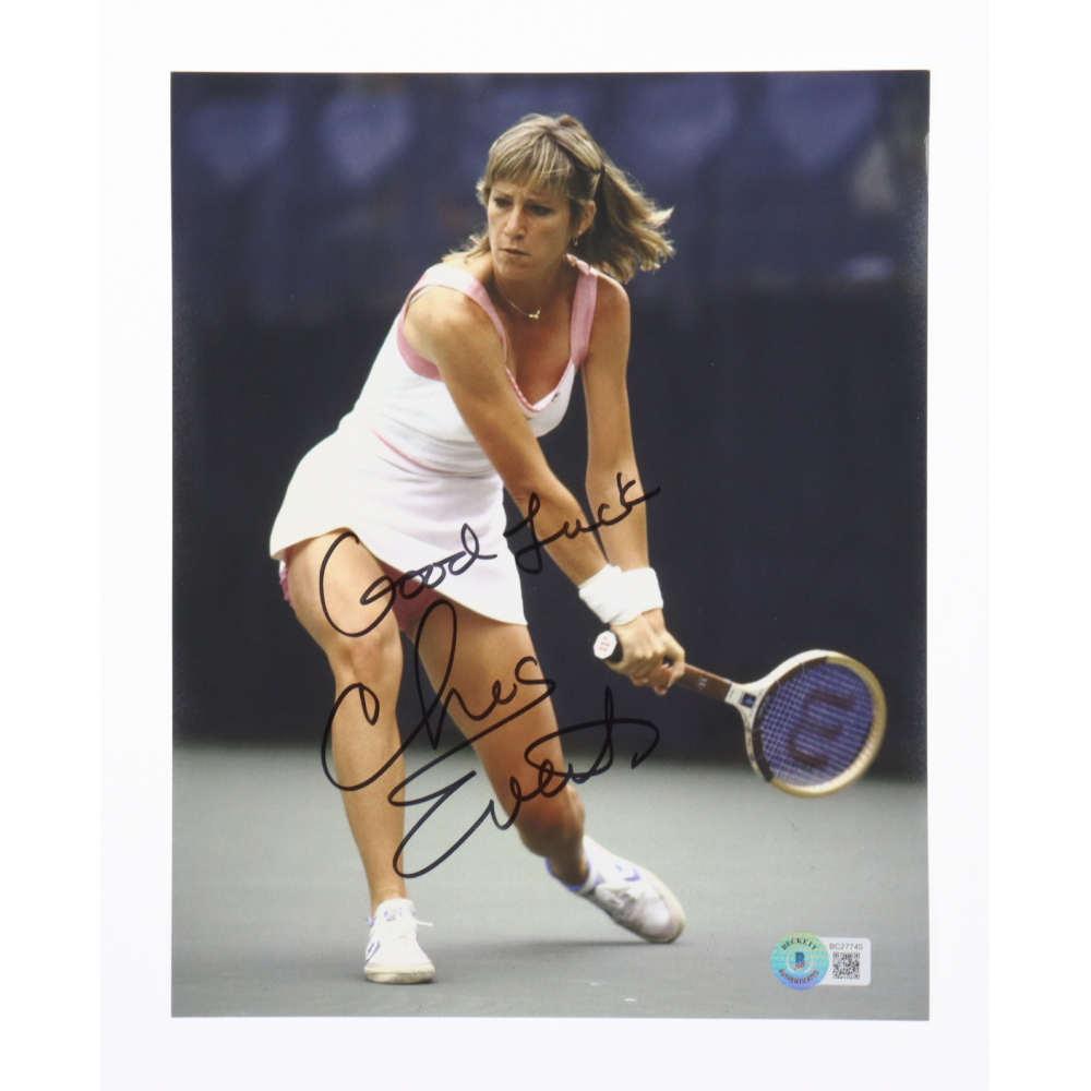 Chris Evert Signed 8x10 Photo Inscribed "Good Luck" (Beckett ...